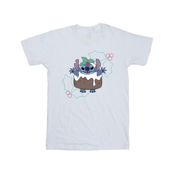 Disney | Shirts | Disney Mens Lilo Stitch Pudding Holly Tshirt White ...
